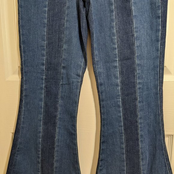 Elite Jeans | Jeans | Elite Jeans 2 Tone Blue Denim High Rise Wide ...
